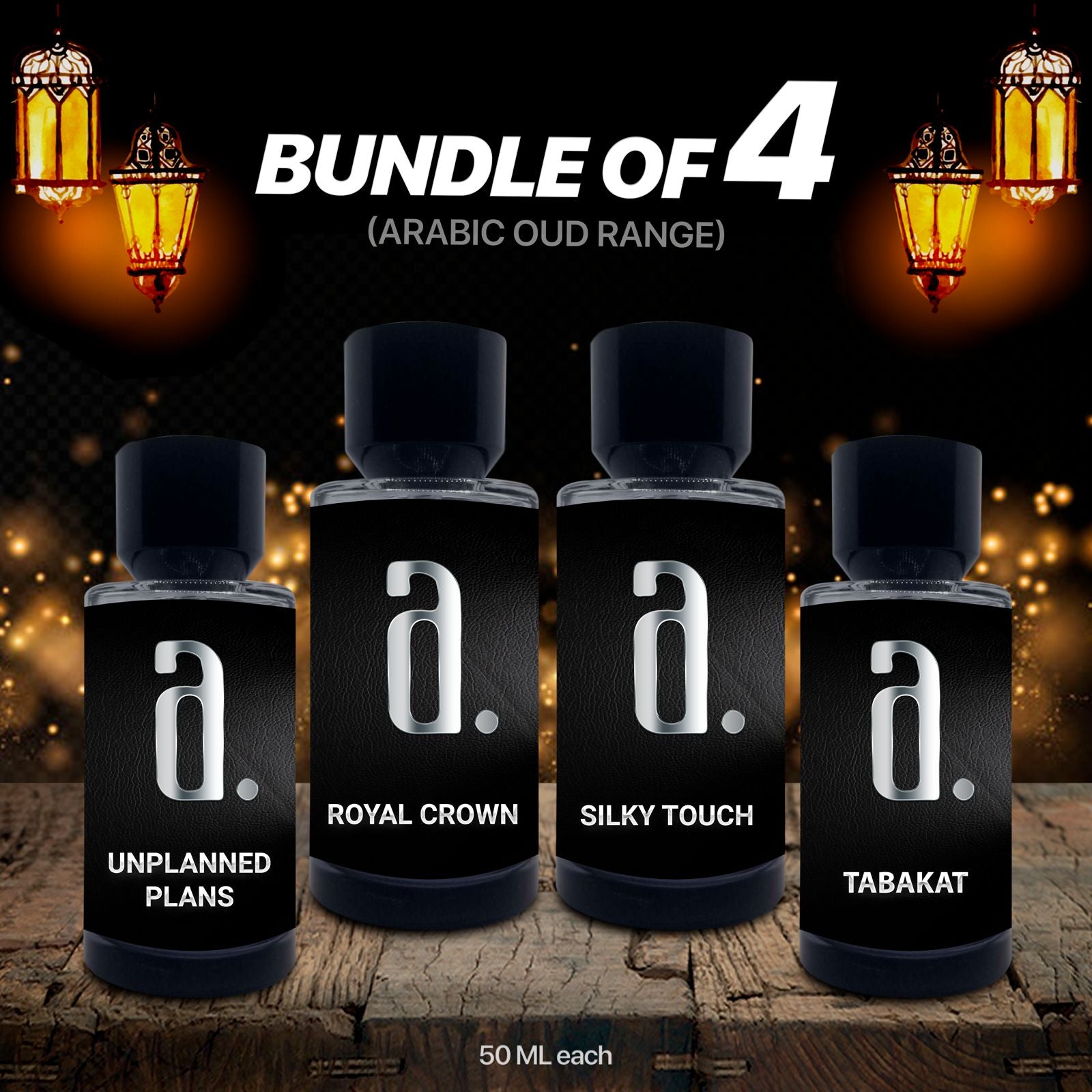 Bundle of Top 4 OUD 50ML (Arabic Oud Range) |BODY spray | Cool body sp – arrehmanfragrances